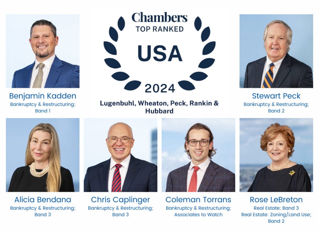 Lugenbuhl’s Bankruptcy Practice Recognized as a Leading Firm in Chambers and Partners USA 2024 ...